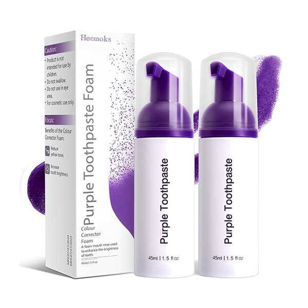 Teeth Whitening Color corrector Purple Toothpaste Serum Strips